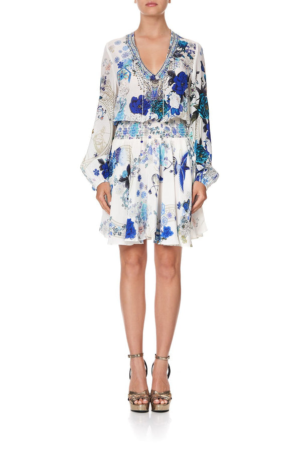 SHIRRED RELAXED SHORT DRESS – CAMILLA Warehouse Sale